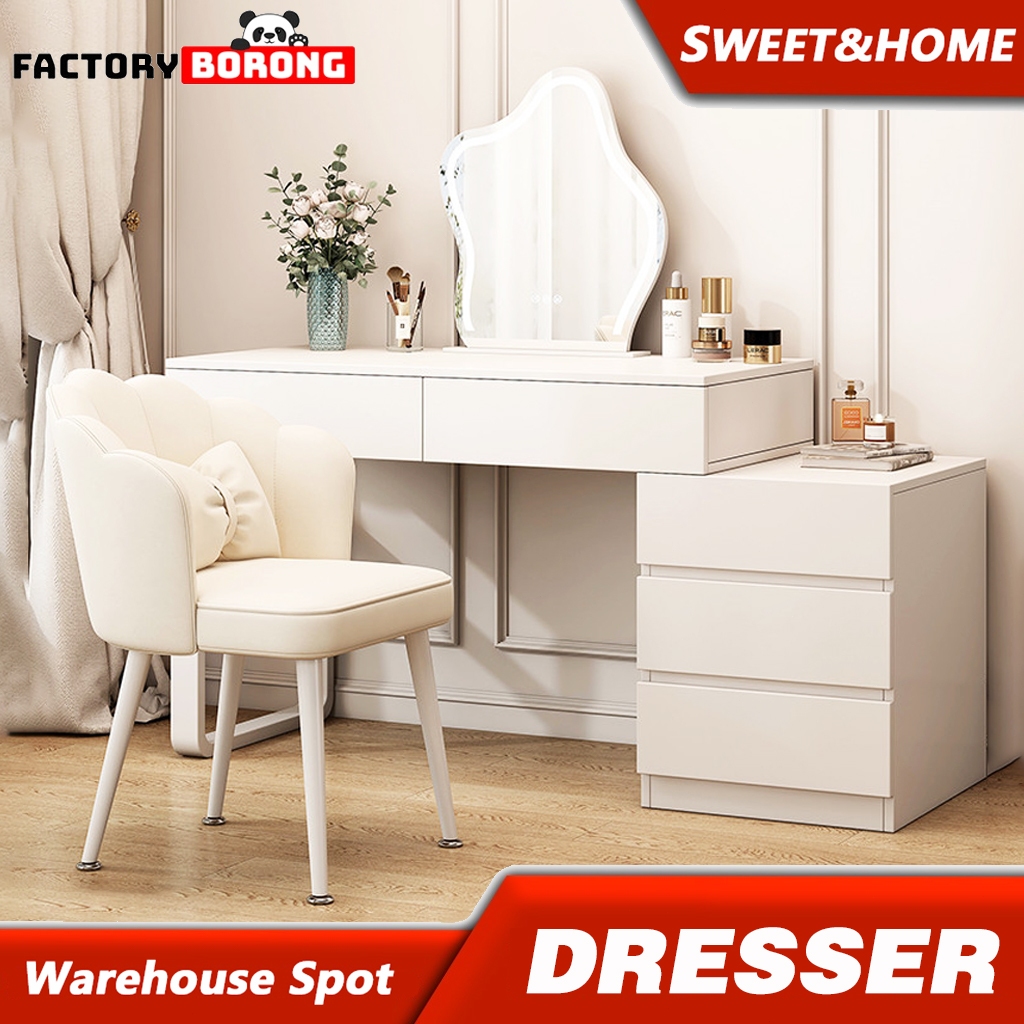 Multifunctional dressing table dressing table bedroom table steel leg ...