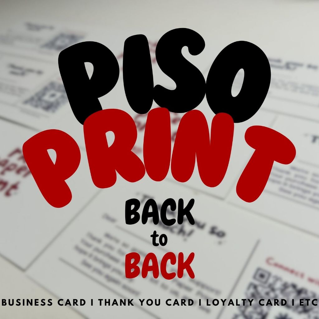 PISO PRINT BACK TO BACK THANK YOU CARD! | Shopee Philippines