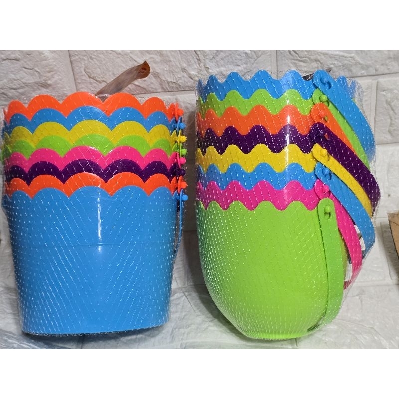 SCALLOPED PAILS / BUCKET SET (8pcs/pack) | Shopee Philippines