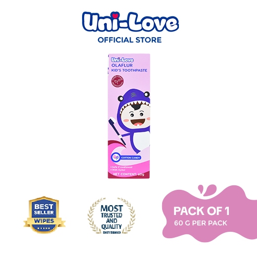 Uni-Love Olaflur Kid's Toothpaste (3+ Years Old) (Cotton Candy) 60g ...