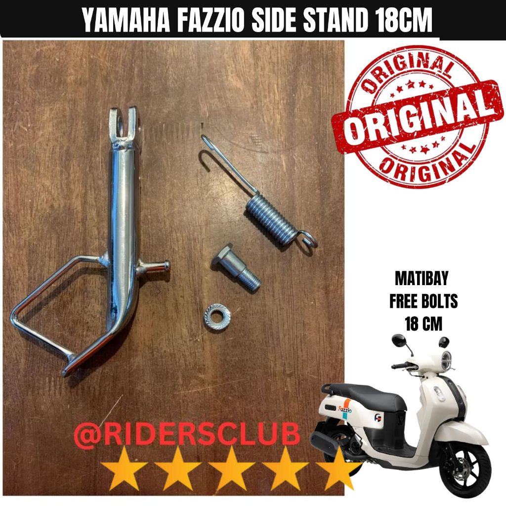 18 CM SILVER SIDE STAND for YAMAHA FAZZIO 125 with Bolts for motorcycle ...