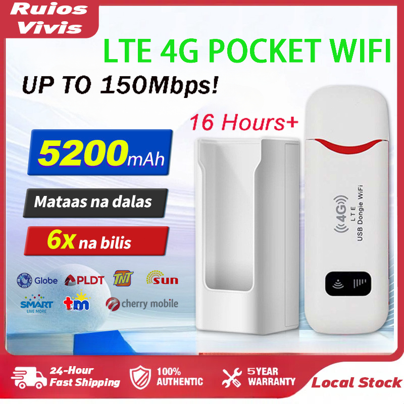 WiFi Router 4G LTE Wireless Modem Universal SIM Card 150Mbps USB Mini ...