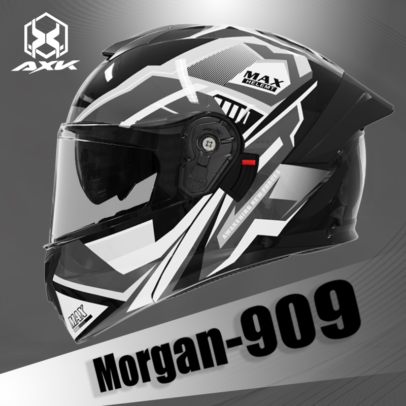 AXK 909 Morgan motorcycle full-face dual-mirror helmet all-season ...