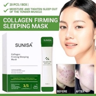 20pcs/BOX SUNISA Sleeping Mask Collagen Good Night Jelly Control ...