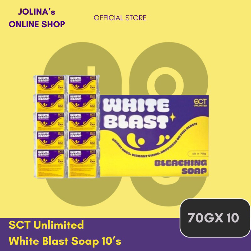 SCT Unlimited White Blast Bleaching Soap 10bars with Free 5 Soap Mesh ...