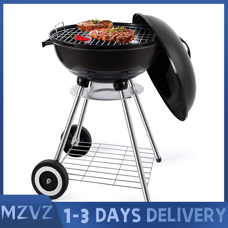Charcoal Grill Portable Griller 17 inches Outdoor Camping BBQ with High ...