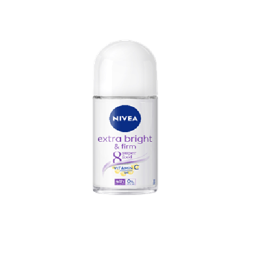 NIVEA Deodorant Extra Bright & Firm with Vitamin C and Q10 Anti-Perspirant Roll-on, 50ml ...