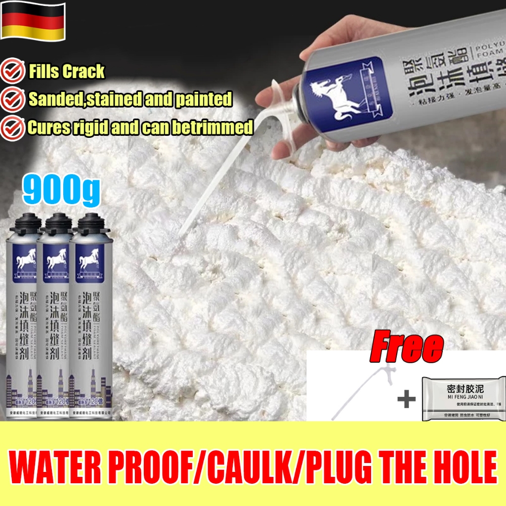 900g Polyurethane Foam High Foaming Volume PU Foam Spray Sealant For Filling Wall Gaps and ...