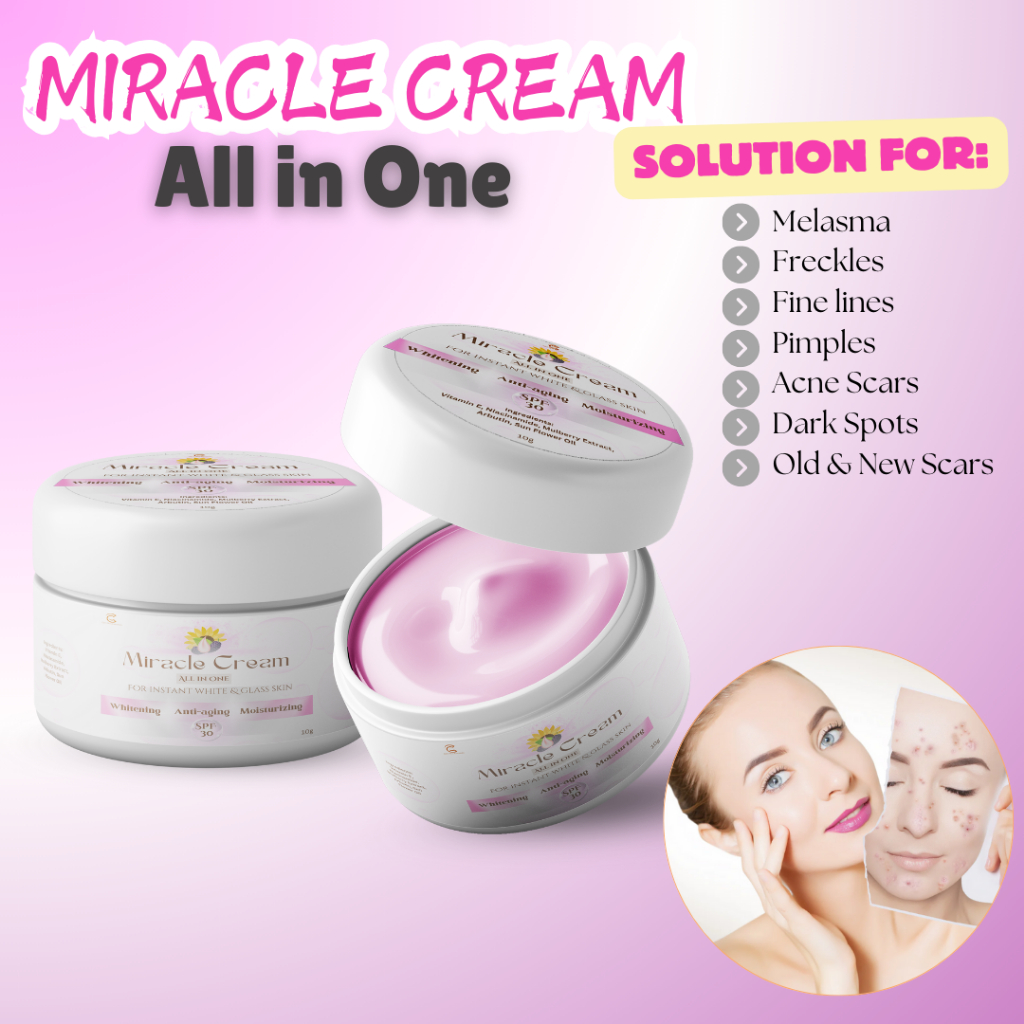 All-in-One Miracle Cream SPF 30, Scar Remover for Stretch Marks, Acne ...