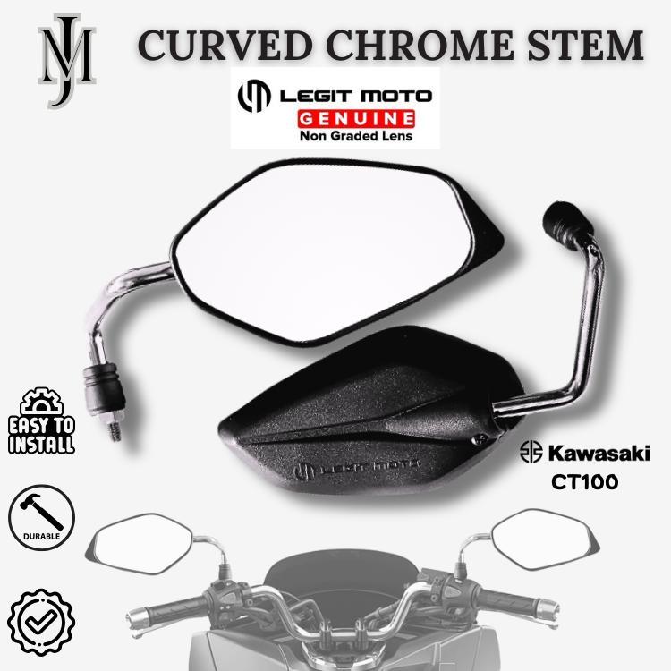 Kawasaki CT100 JM LEGITMOTO Special Edition Curved Chrome Stem Side ...