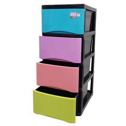 SLIM DRAWER 3L, 4L, 5L BENGAR PLASTICWARE MULTI COLOR DRAWER CABINET ...