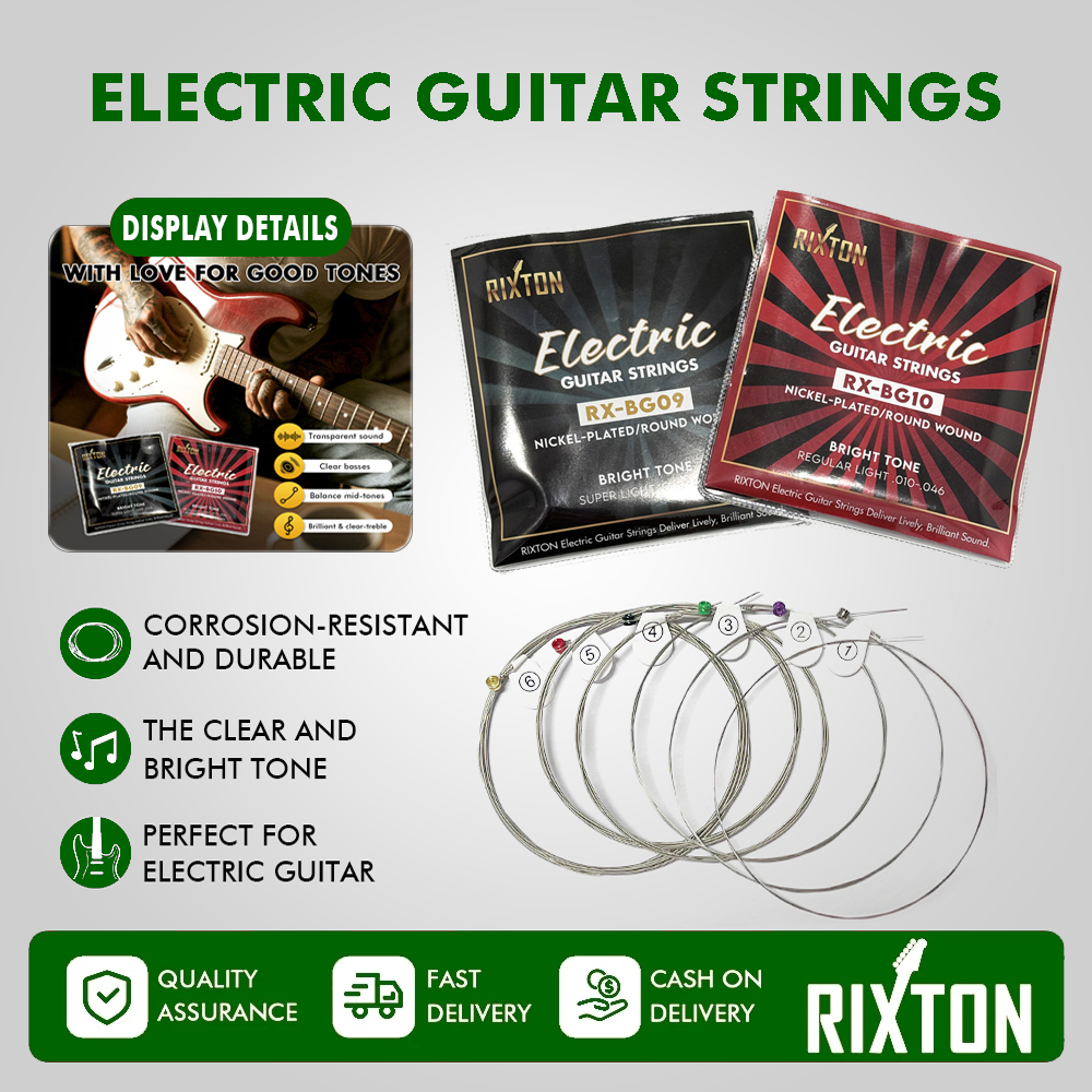 RIXTON Electric Guitar Strings Top 10-46 Regular Strings Suitable both ...