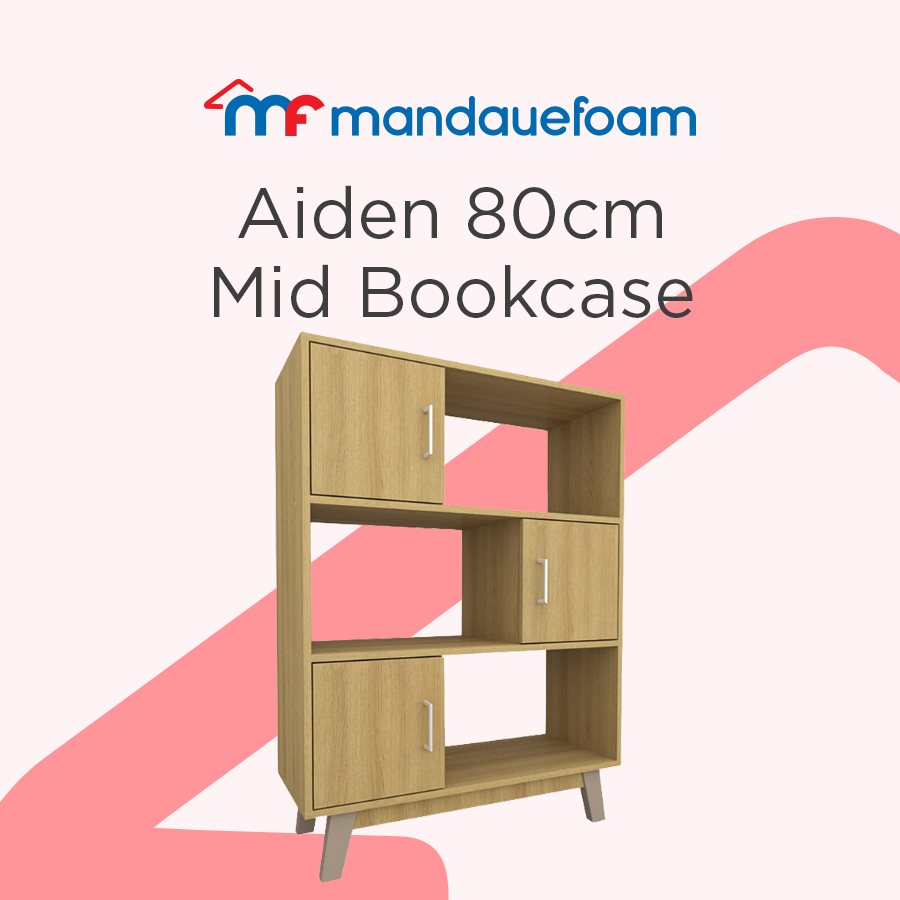 Mandaue Foam Aiden 80cm Mid Bookcase | Shopee Philippines