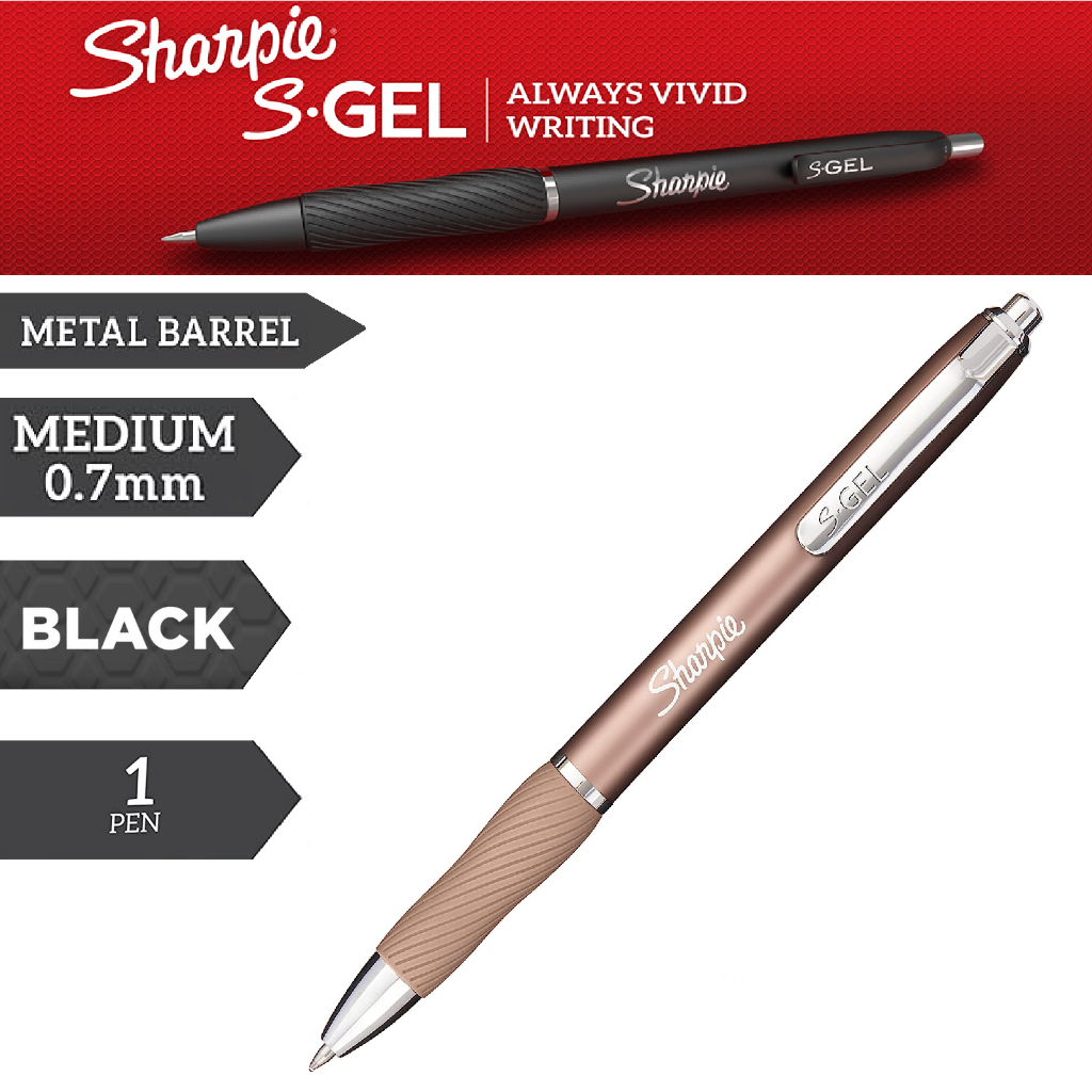 SHARPIE S-Gel Metal Barrel Gel Pen | Champagne | Medium Point (0.7mm ...