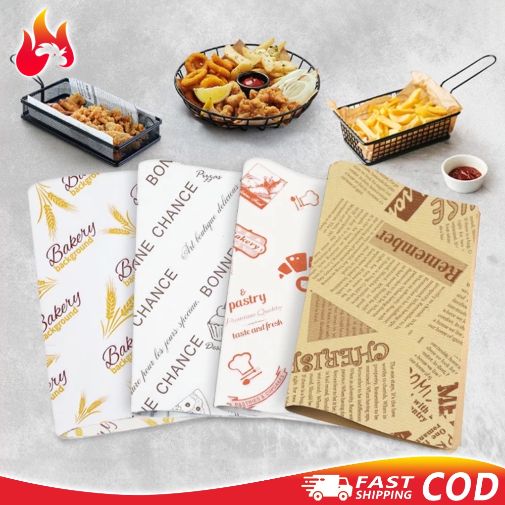 100PCS Sandwich Wrapper Paper Baking Wax Paper For Graham Bar Packaging ...