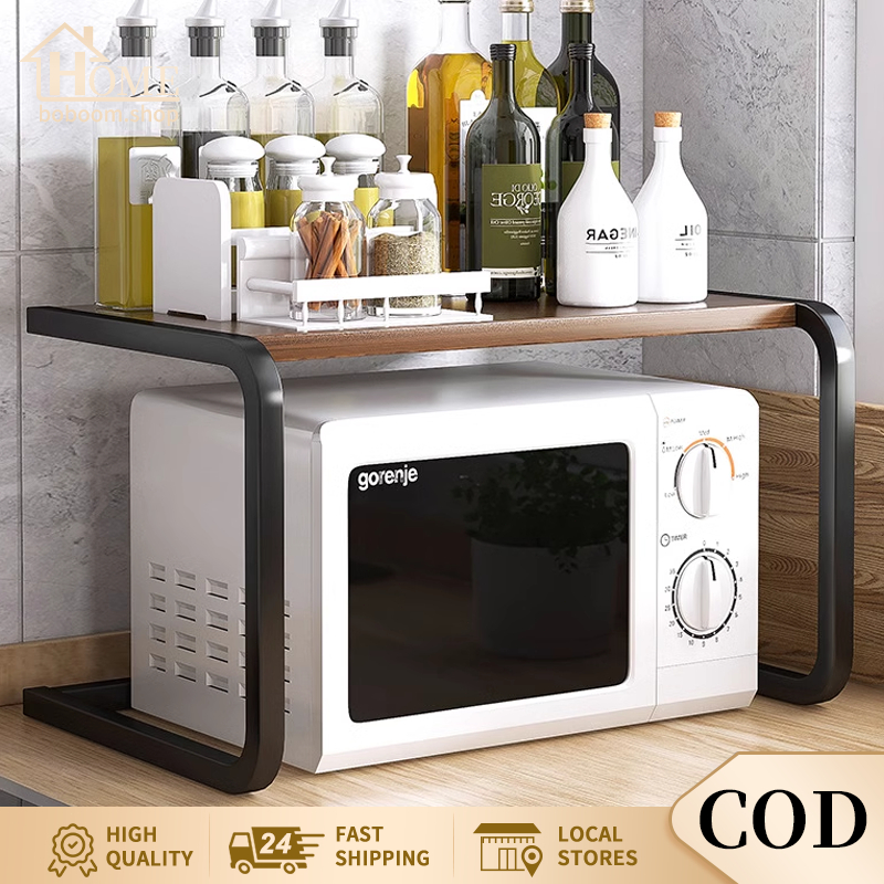 ♬COD♬ Modern Microwave Oven Rack Mini Kitchen Organizer Storage Rack ...