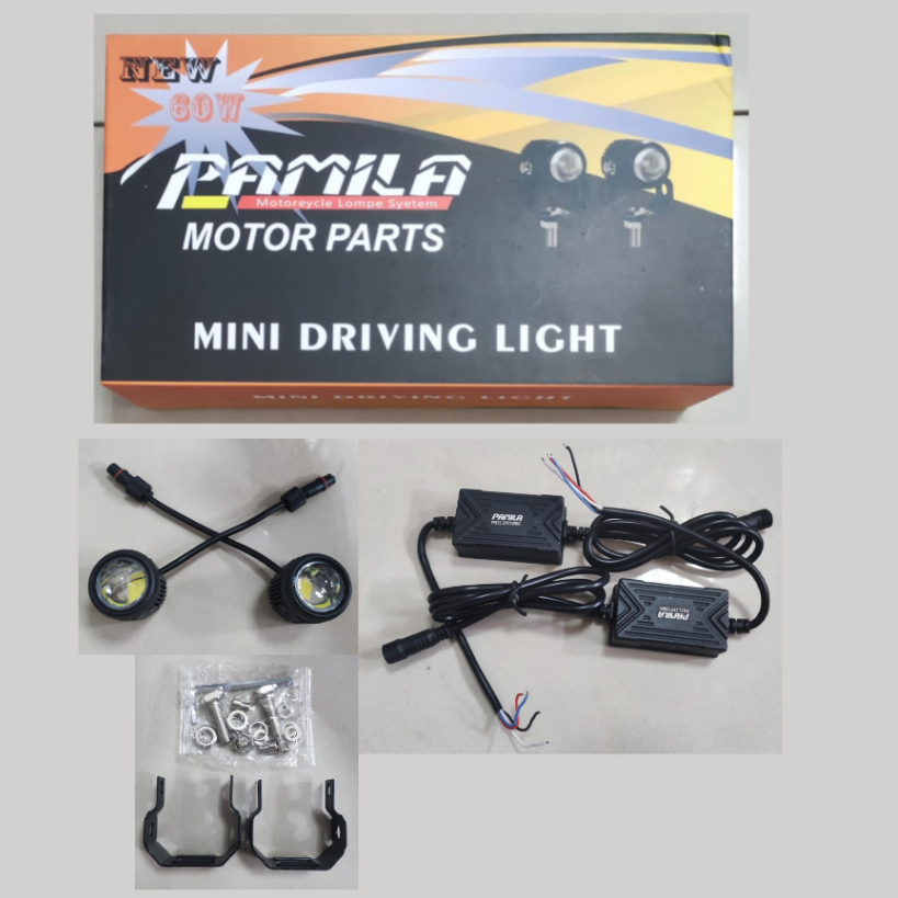 60watts Mini Driving Light PAMILA version 4 60/60 per bulb 4wires WHITE ...