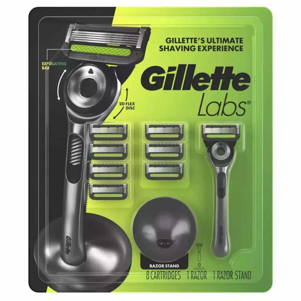 Gillette Labs Razor, Shaving Kit for Men, 1 Handle, 8 Razor Blade ...