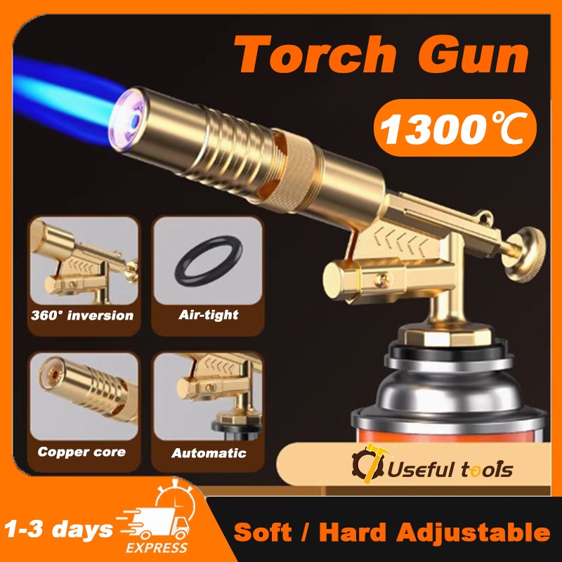 Heat Flame Gun Blue Torch Copper Welding Nozzle Bronze Brazing Blow ...