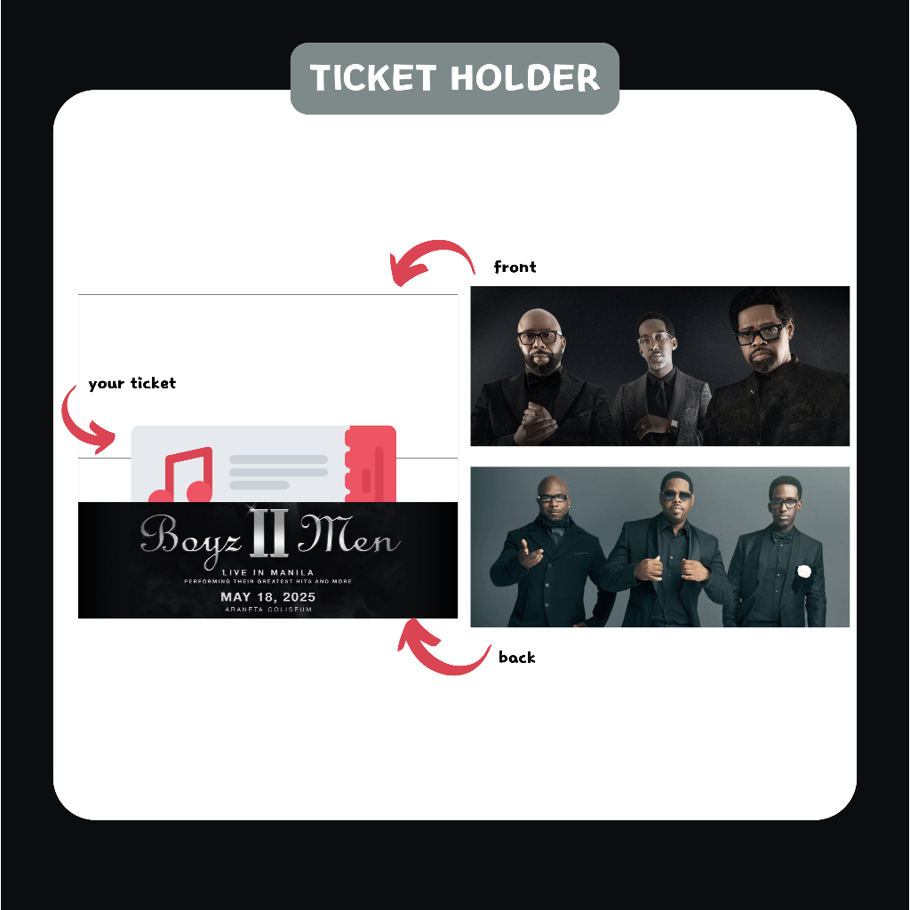 Boyz II Men Live in Manila (2025) Concert Ticket Holder / Envelope | Shopee Philippines