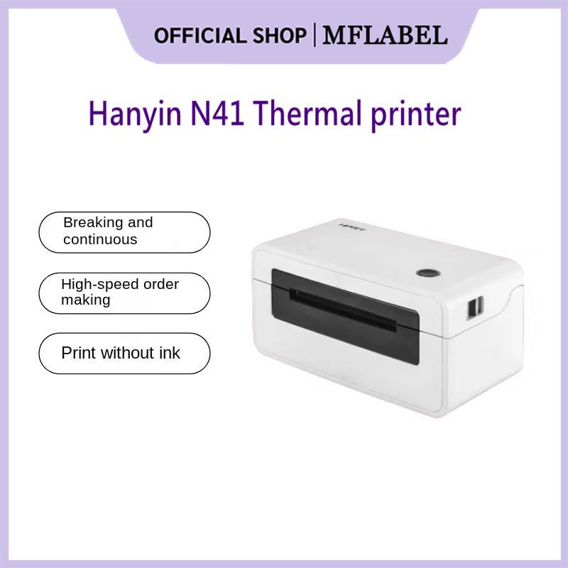 MFLABEL Hanyin N41 Direct Thermal Printer Express Barcode A6（4x6）Label ...