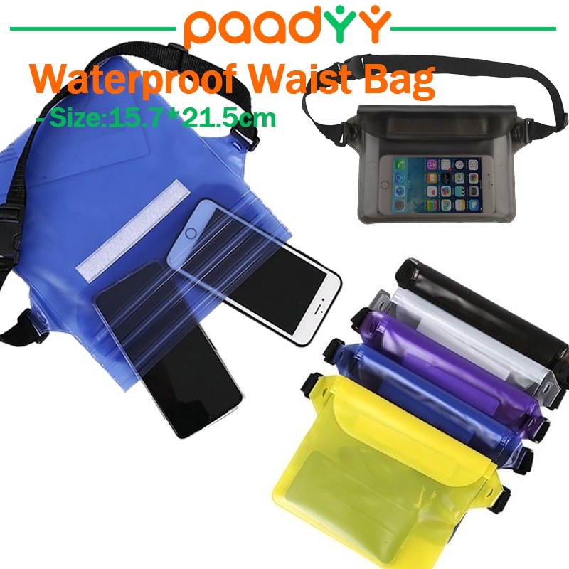 Waterproof Waist Bag Swimming 3-Layer Waterproof Diving Bag PVC Beach ...