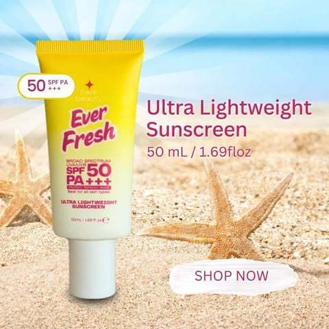 Flare Beauty Ever Fresh Ultralightweight Sunscreen with UV protection ...