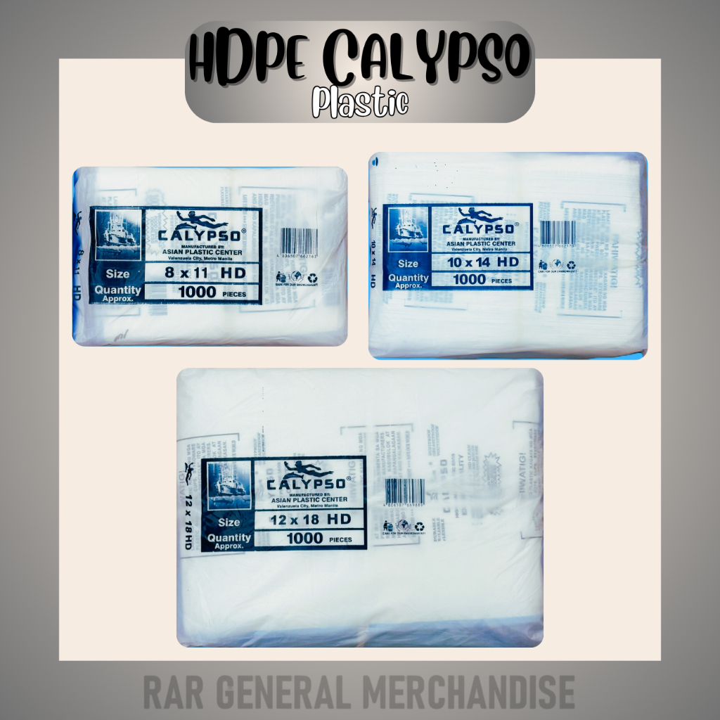 1 Bundle (1000 Pcs) of Calypso HD Plastic - [Plastic Labo] - 3 Sizes ...