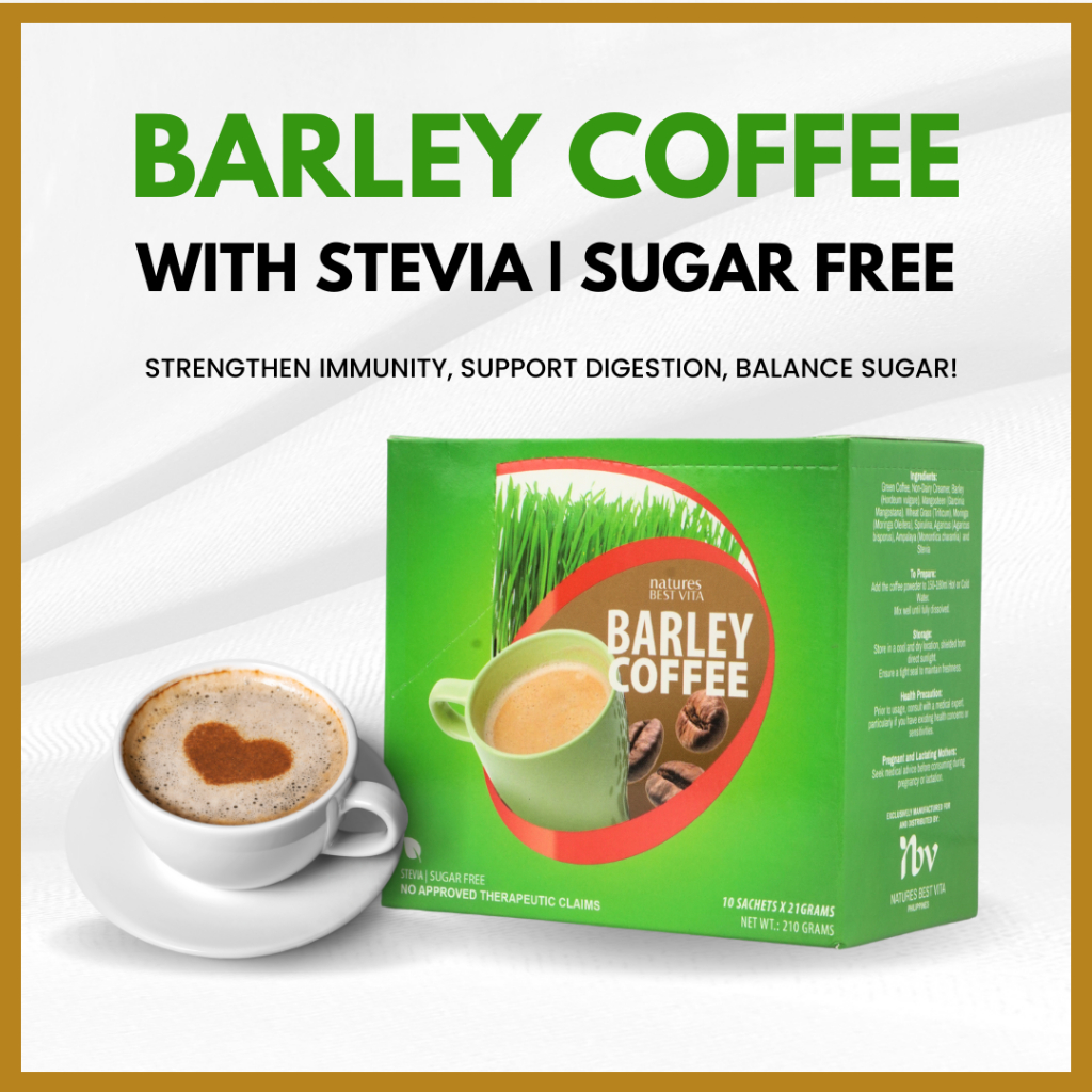 Barley Coffee sugar free coffee with stevia by Natures Best Vita ...