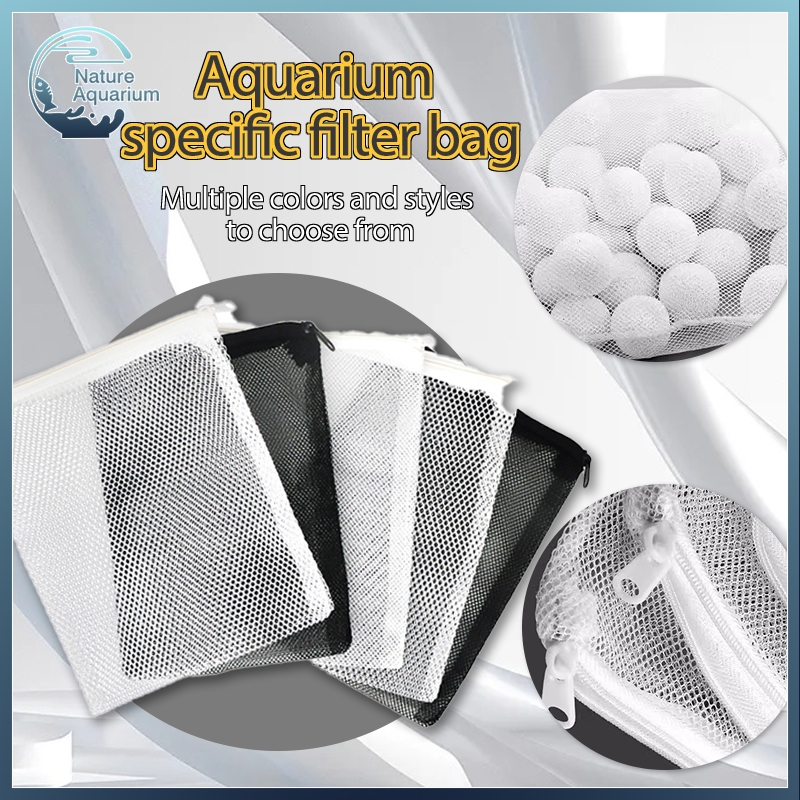 Aquarium Filter Bags Fish Tank Media Mesh Net Filter Bags with Zipper ...