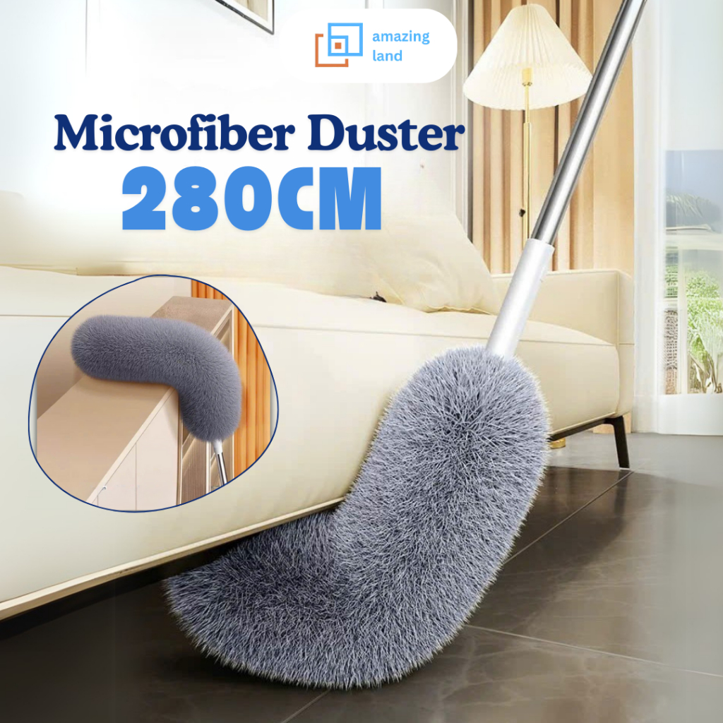 280cm Adjustable Telescopic Bending Duster Feather for Household Extendable Dusting Feather ...