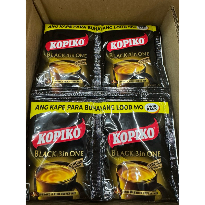 kopiko Black Twin pack 56g 12x10x(2x28g) BLACK 3in One Strong & Rich ...