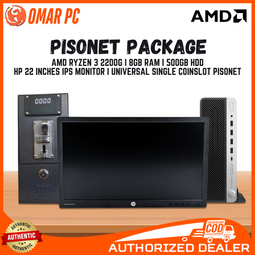 PISONET PACKAGE (RYZEN 3 2200G I 8GB RAM I 500GB HDD I 22 INCHES IPS ...
