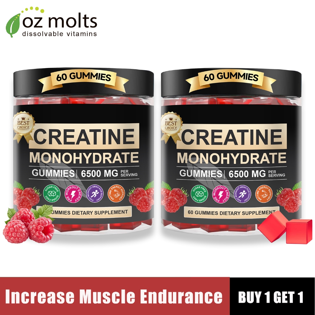 Ozmolts Creatine Gummies Support Muscle Growth Gym Gummy Creatine ...