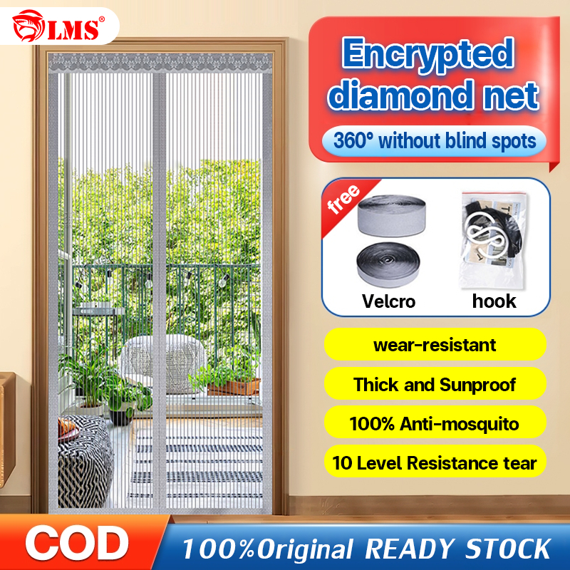 【100% Anti-Mosquito】90×210cm fiberglass wire woven magnetic screen door ...