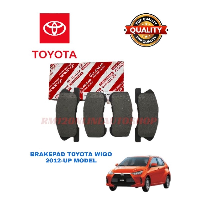 TOYOTA WIGO FRONT BRAKEPAD 1 SET 2012-2022 MODEL (4491-BZ020) HEAVY ...
