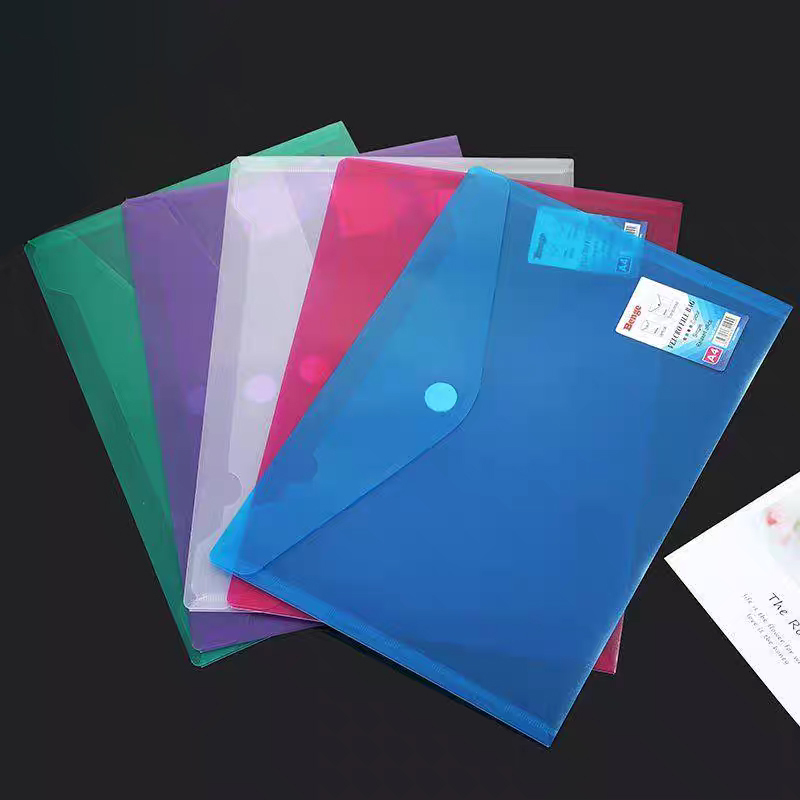 A4/A5/FC Horizontal button folder file organizer long school supplies ...