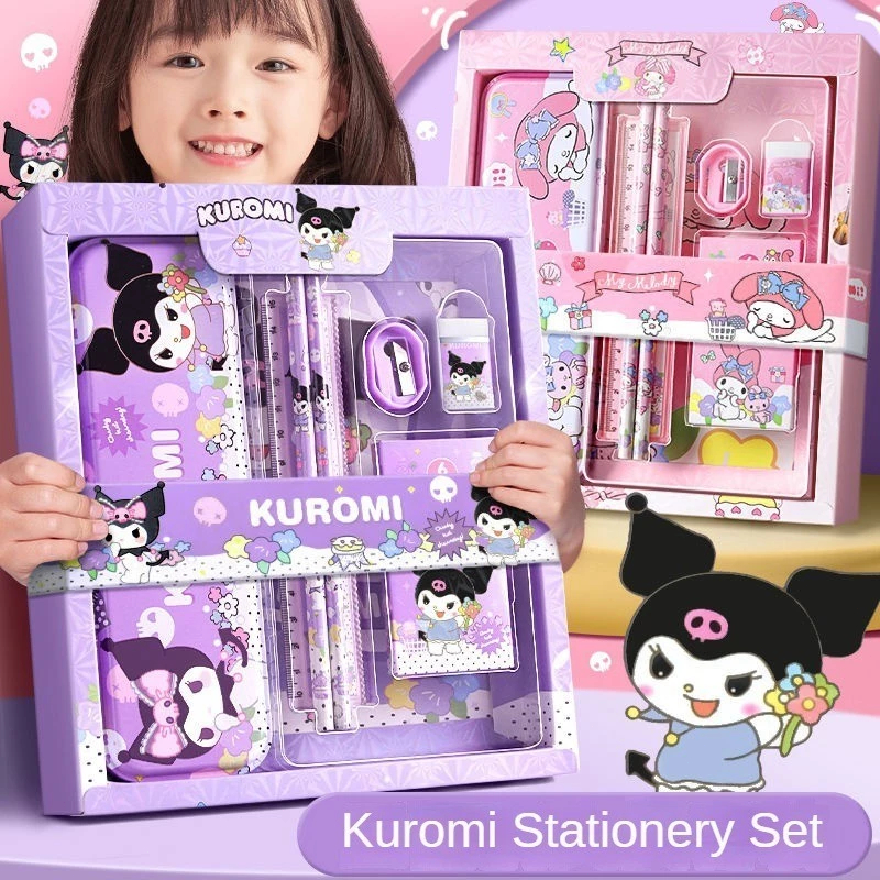 12pcs Sanrio Stationery Set Kuromi Melody Pencil Pencil Case Ruler ...