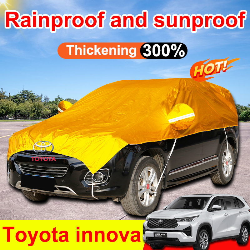 Toyota innova half car cover sedan waterproof Outdoor Sunproof ...