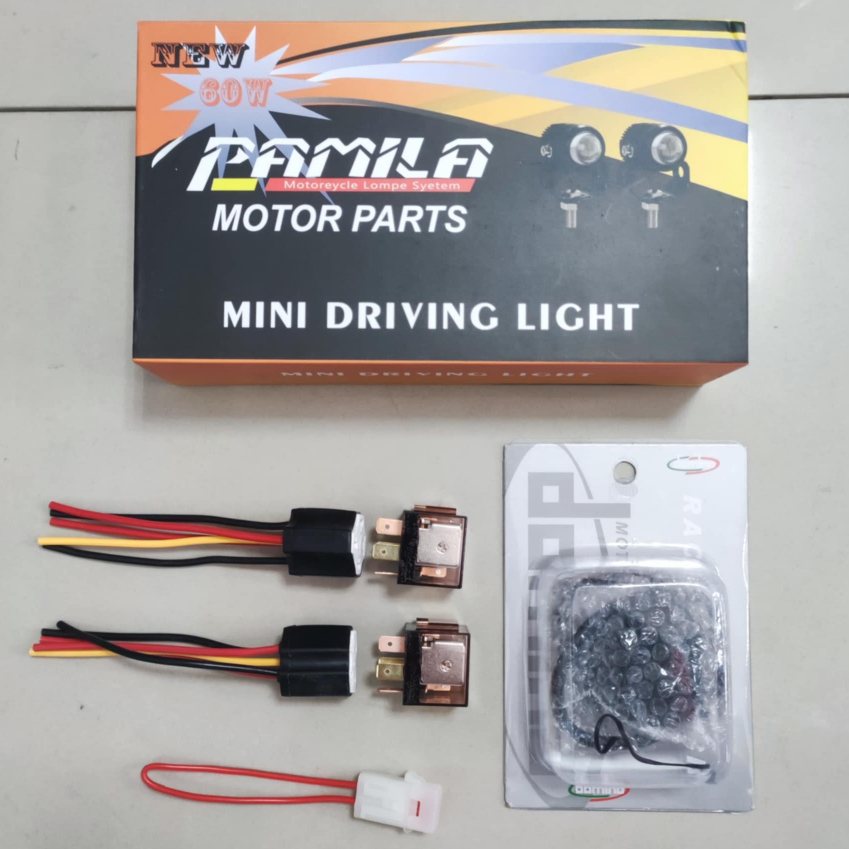 Pamila V4 60watts Mini Driving Light 60/60 per bulb 4wires WHITE ...