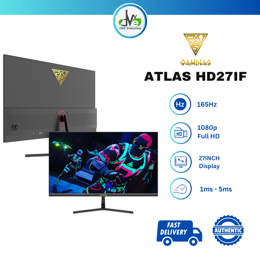 GAMDIAS ATLAS HD27IF GAMING MONITOR | Shopee Philippines
