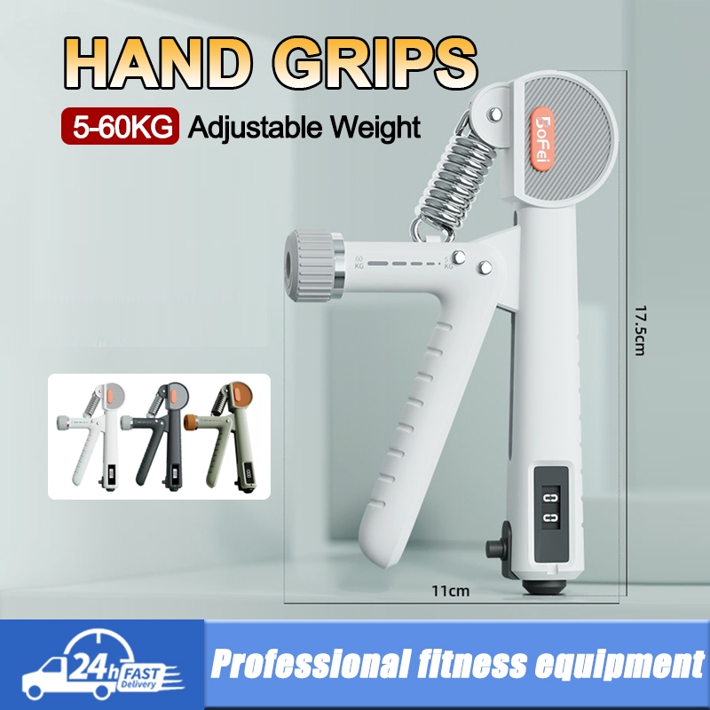 Hand Grip 5-60KG Adjustable Resistance Grip Strength Training Finger ...