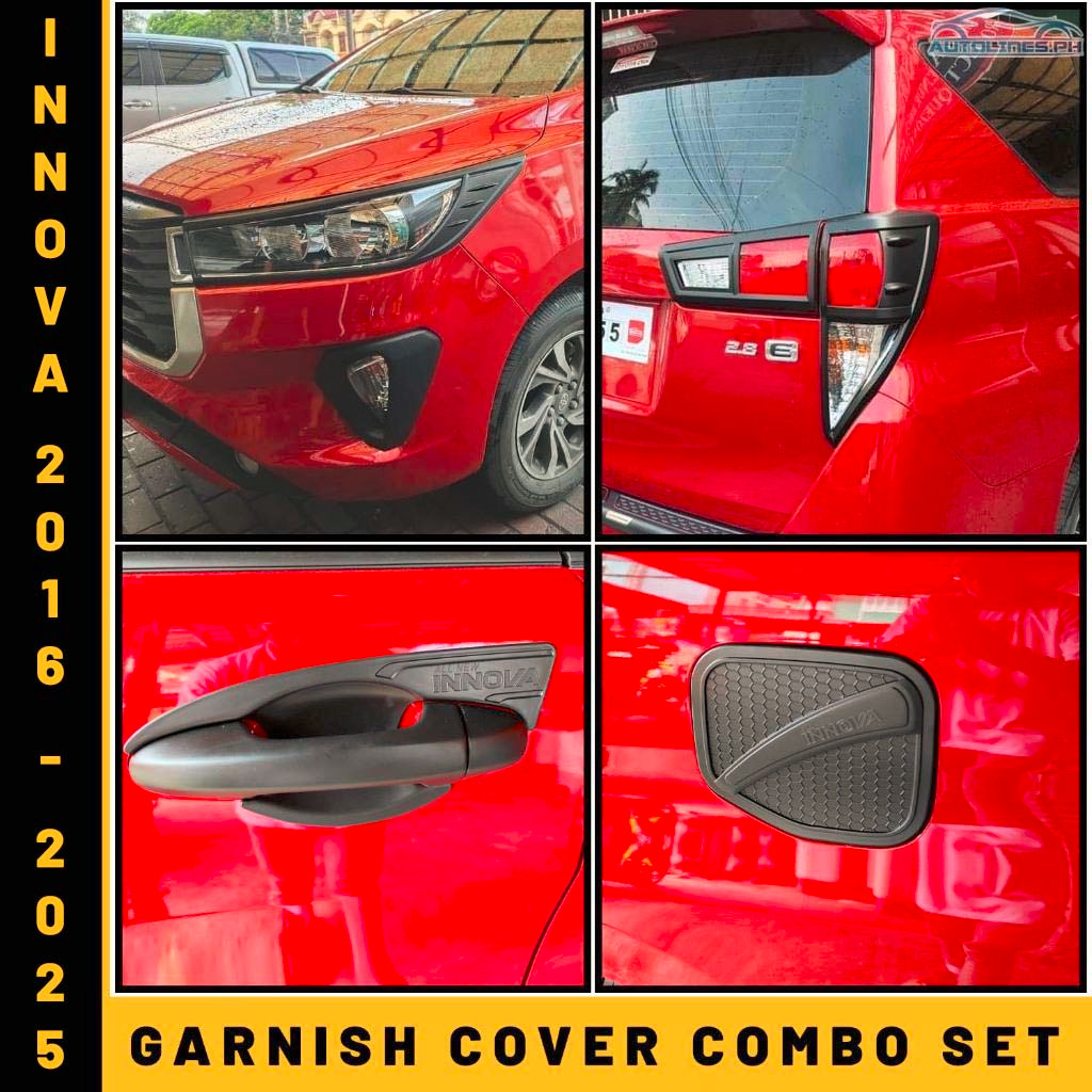 GARNISH COVER COMBO SET TOYOTA INNOVA 2016 - 2026 MATTE BLACK | Shopee ...