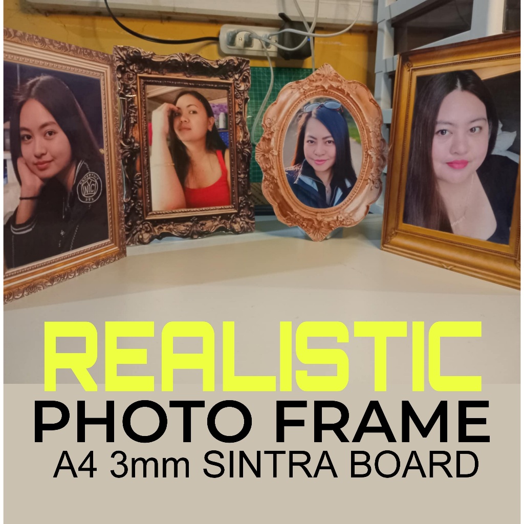 Realistic Photo Frame Picture Decor A4 3mm Sintra Board Personalized ...