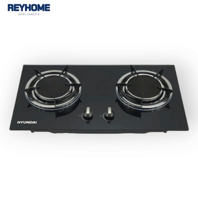 HYUNDAI HG-A203K DOUBLE CERAMIC INFRARED BURNER BUILT IN HOB TEMPERED ...