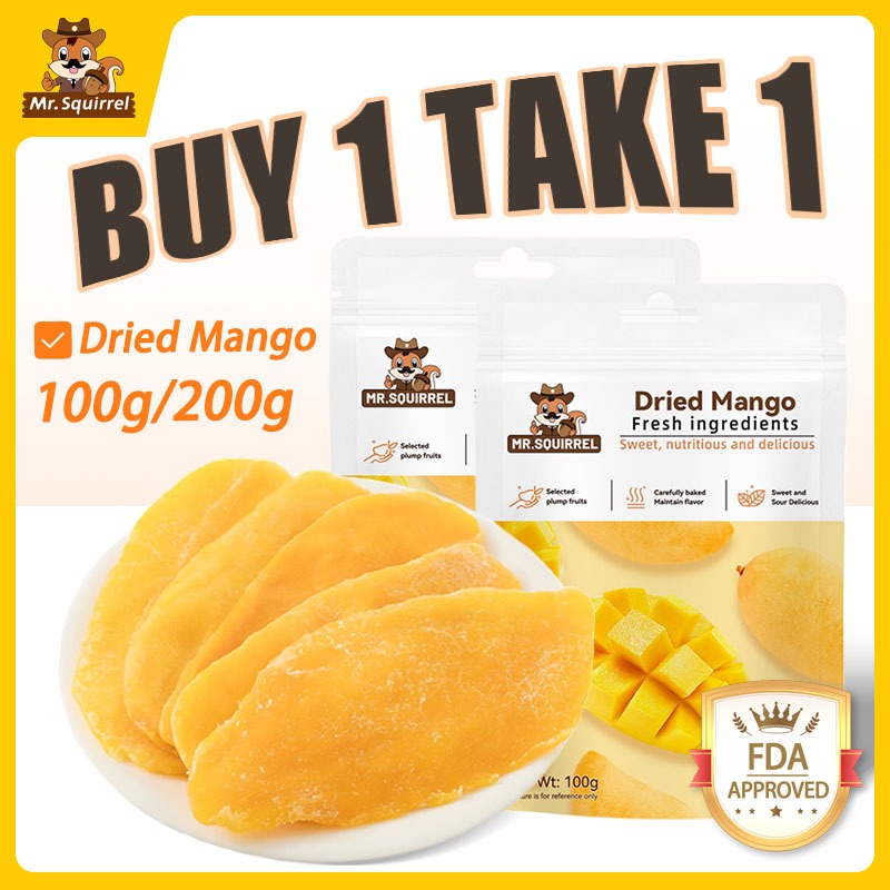 Mr.Squirrel 10PCS Dried Mango Cebu 1kg Dried Mangoes Natural Daily ...
