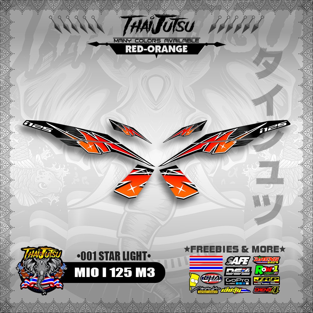 MIO I 125 M3 STICKER DECALS ( 001 STAR LIGHT )【ThaijutsuStickers ...