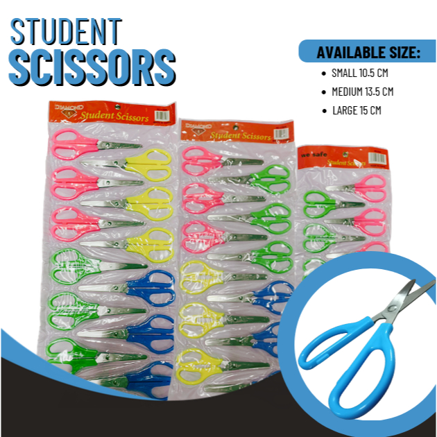 Scissor - Kids scissor [Size: Big Medium Small] 12 pcs/dozen (scissor ...