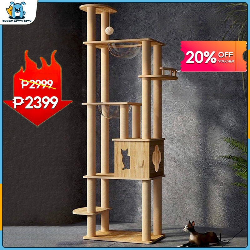 Cat Condo Cat Tower Cat House Cat Climbing Frame Cat Tree Bed Scratcher ...