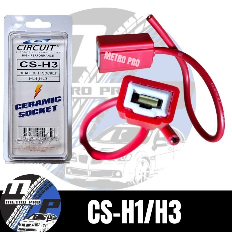 CIRCUIT Headlight Socket Ceramic(CS-H3) #14 Wire(2pcs/Pack)Made In ...